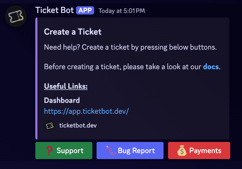 Creating a Ticket Bot Panel