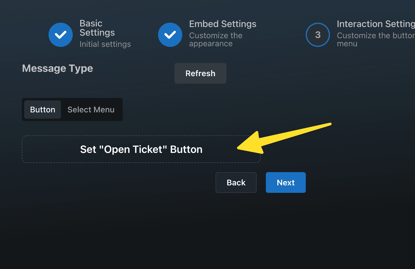 Creating a Ticket Bot Panel